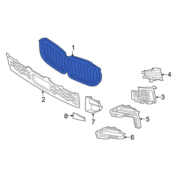 BMW OE 51138096590 - Front Upper Grille