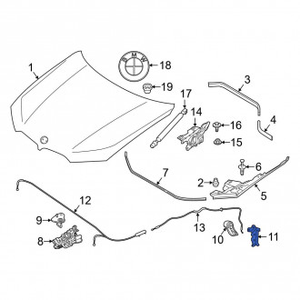 BMW X7 Replacement Hood Hardware — CARiD.com