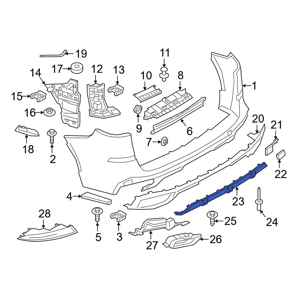 BMW OE 51128099114 - Rear Lower Valance Panel