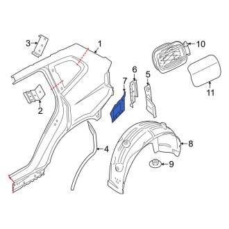 BMW X7 Fender Support Braces & Hardware — CARiD.com
