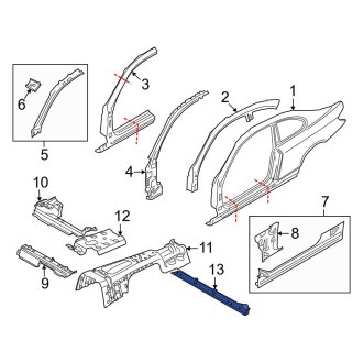 BMW X1 OEM Rocker Panels & Floors | Side Skirts, Pans — CARiD.com