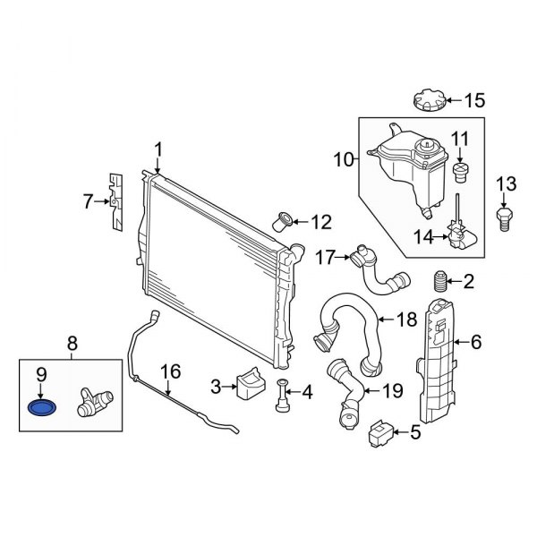 BMW OE 17111711987 - Automatic Transmission Oil Cooler Coolant Line ...