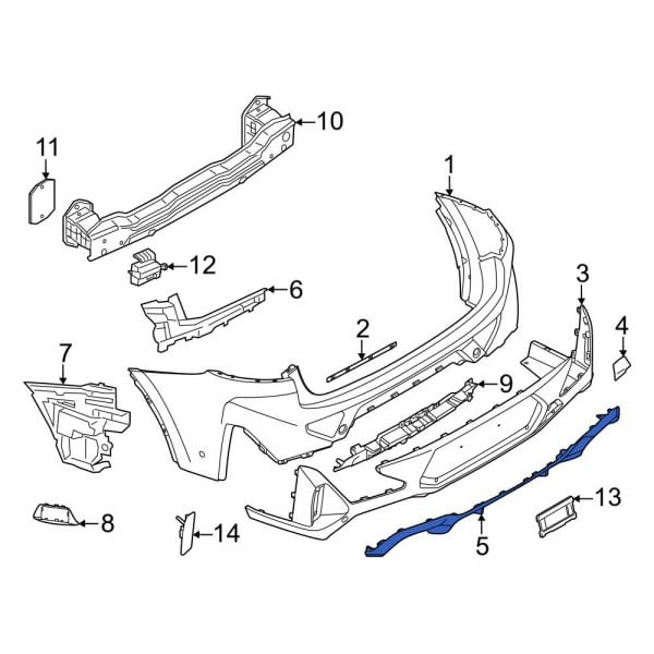 BMW OE 51128081868 - Rear Lower Valance Panel