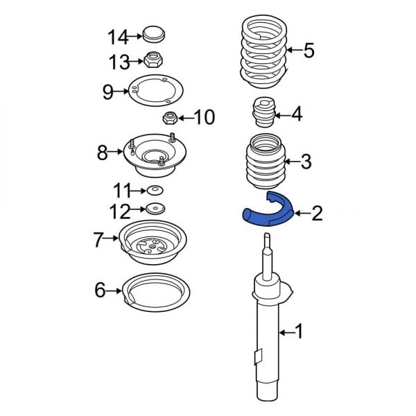 BMW OE 31336764372 - Lower Suspension Strut Insulator