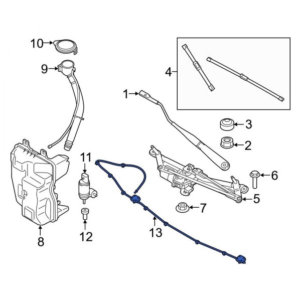 BMW OE 61667954204 - Front Windshield Washer Nozzle