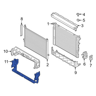 BMW 6-Series Radiator Support Covers — CARiD.com