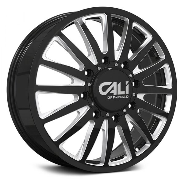 CALI OFFROAD® 9110 SUMMIT DUALLY Wheels - Gloss Black with Milled ...