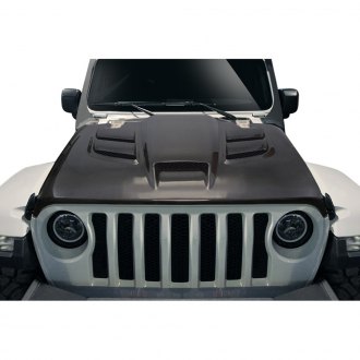 Jeep Wrangler Custom Hoods | Carbon Fiber, Fiberglass, Scoops, Vents