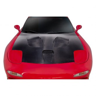 Mazda RX-7 Custom Hoods | Carbon Fiber, Fiberglass — CARiD.com