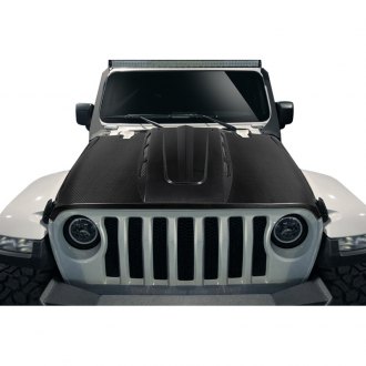Jeep Wrangler Custom Hoods | Carbon Fiber, Fiberglass, Scoops, Vents