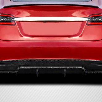 Tesla Model S Rear Diffusers - Carbon Fiber, Fiberglass | CARiD