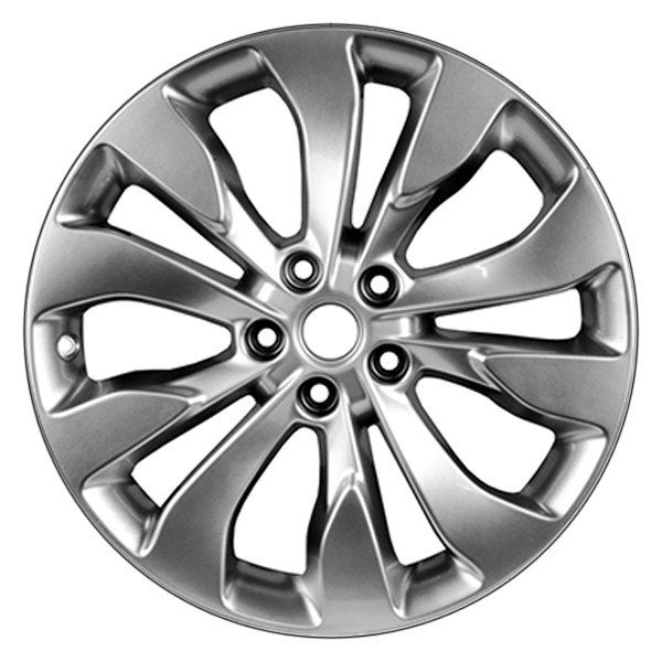 CCI® ALYGR025U77 - 10 Spiral-Spoke Bright Smoked Hyper Silver 19x8.5 ...