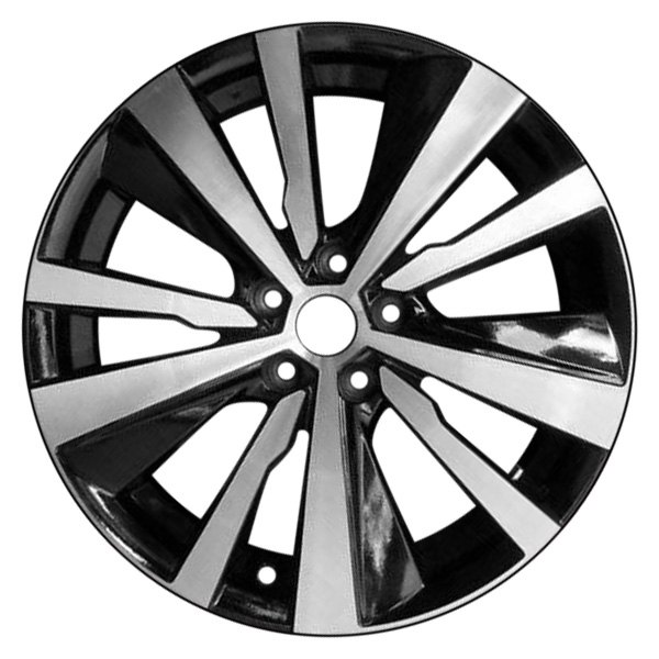 CCI® ALYNN053U45 - 10 Turbine-Spoke Black with Machined Face 19x8 Alloy ...