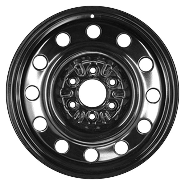 CCI® STLFG044U45N - 12-Hole Black 18x7.5 Steel Factory Wheel - Replica