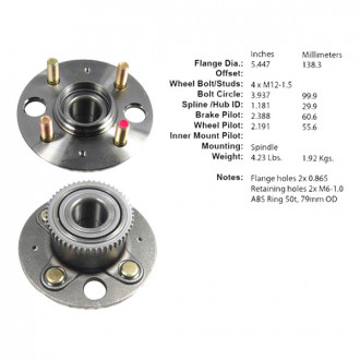 2002 Honda Civic Si Wheel Hubs | Assemblies, Bearings, Seals — CARiD.com