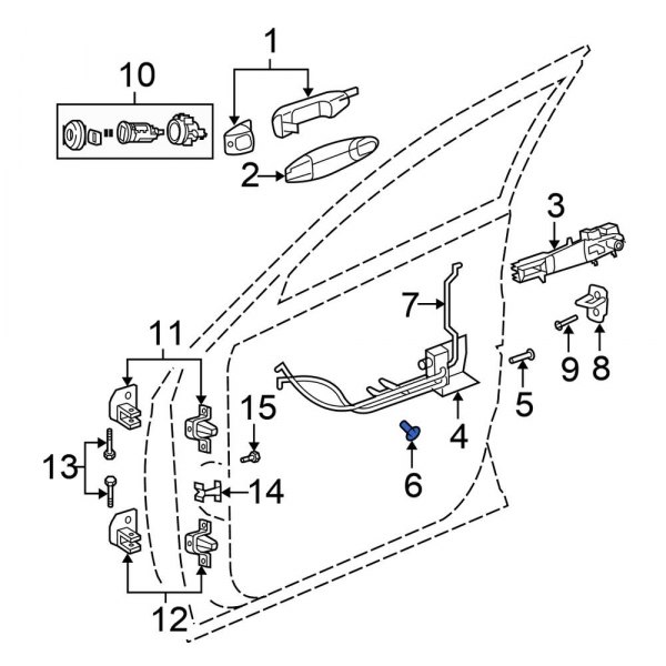 Chrysler OE 6507686AA - Door Latch Clip