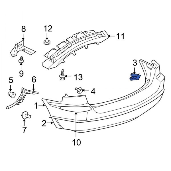 Chrysler OE 4857705AA - Rear Bumper Cover Retainer