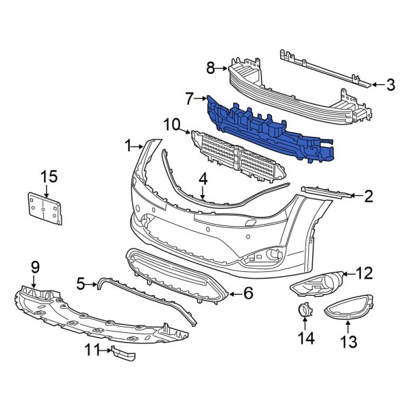 Chrysler OE 68229062AB - Front Bumper Impact Absorber