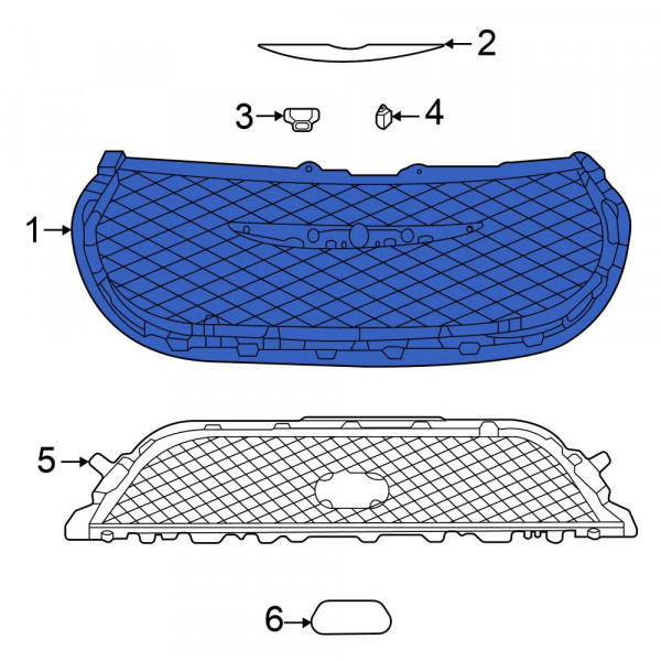 Chrysler OE 6WF26DX8AC - Front Upper Grille