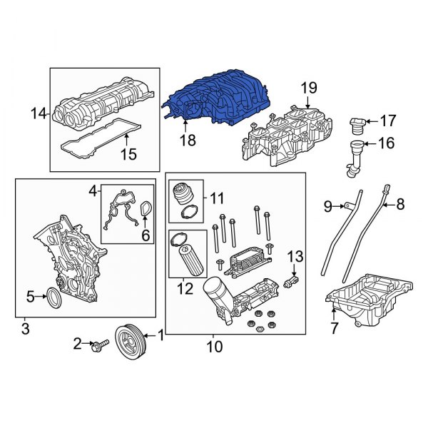 Chrysler OE 4861867AI - Upper Engine Intake Manifold