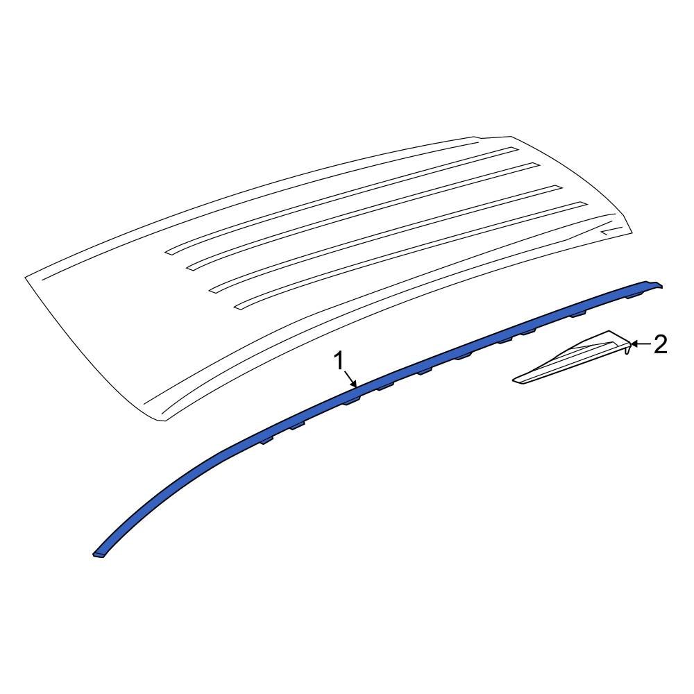 Chrysler OE 68228297AC - Front Left Roof Molding