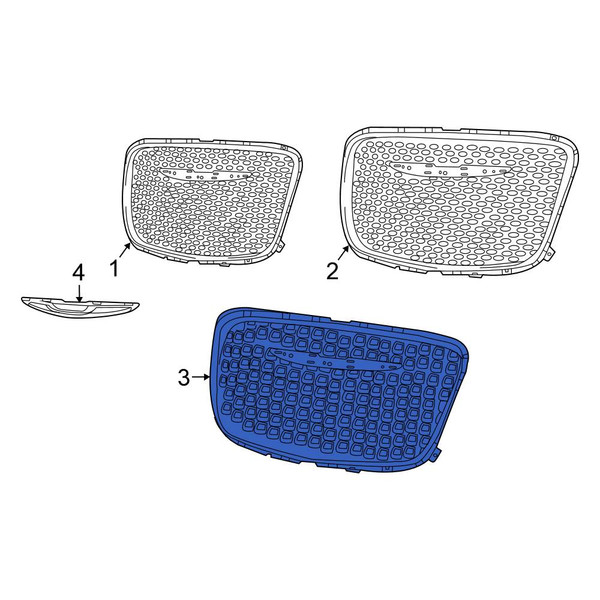 Chrysler OE 6DF46DX8AB - Front Upper Grille