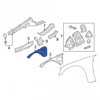 Chrysler 300 Fender Support Braces & Hardware — CARiD.com