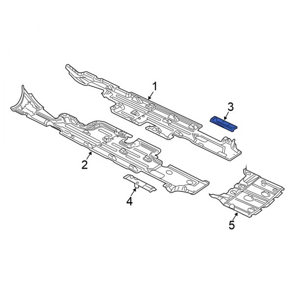 Chrysler OE 68089434AD - Rear Right Floor Pan Splash Shield