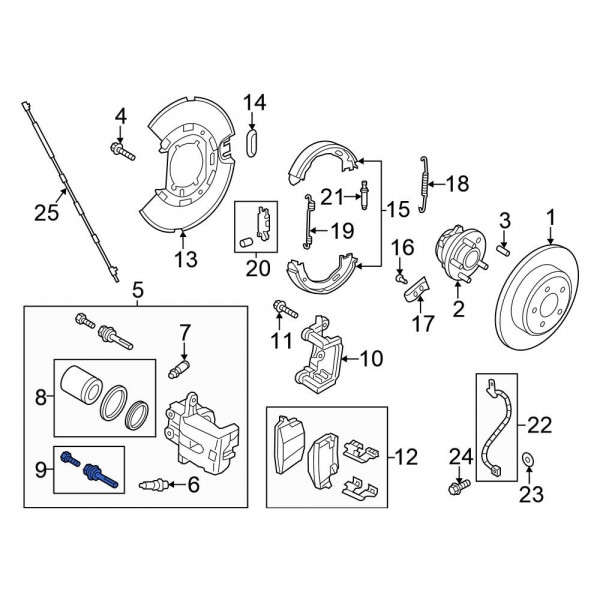 Chrysler OE 5137686AD - Rear Disc Brake Caliper Pin