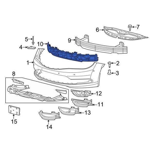 Chrysler OE 68096064AB - Front Bumper Impact Absorber