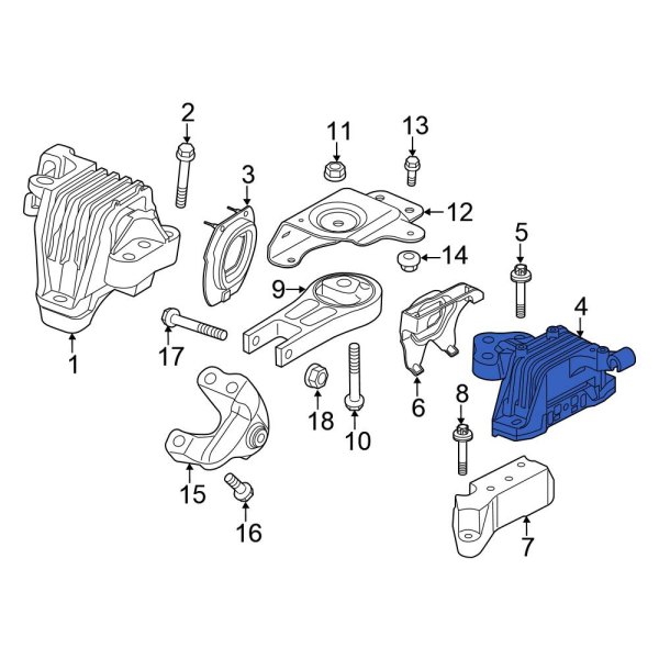 Chrysler OE 68245568AA - Automatic Transmission Mount