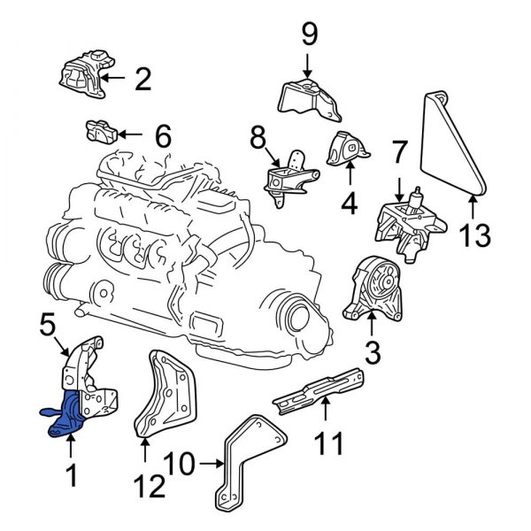 Chrysler OE 4861295AB - Front Engine Mount
