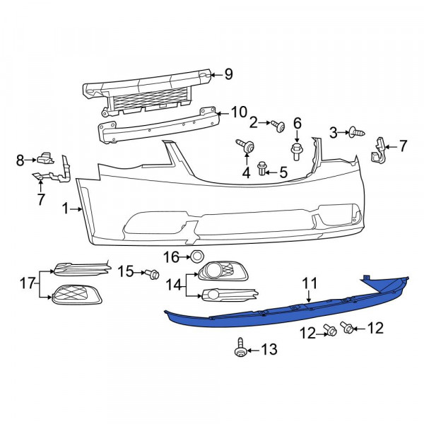 Chrysler OE 68320463AA - Front Valance Panel