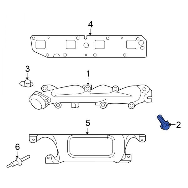 Chrysler OE 6036734AA - Exhaust Manifold Bolt
