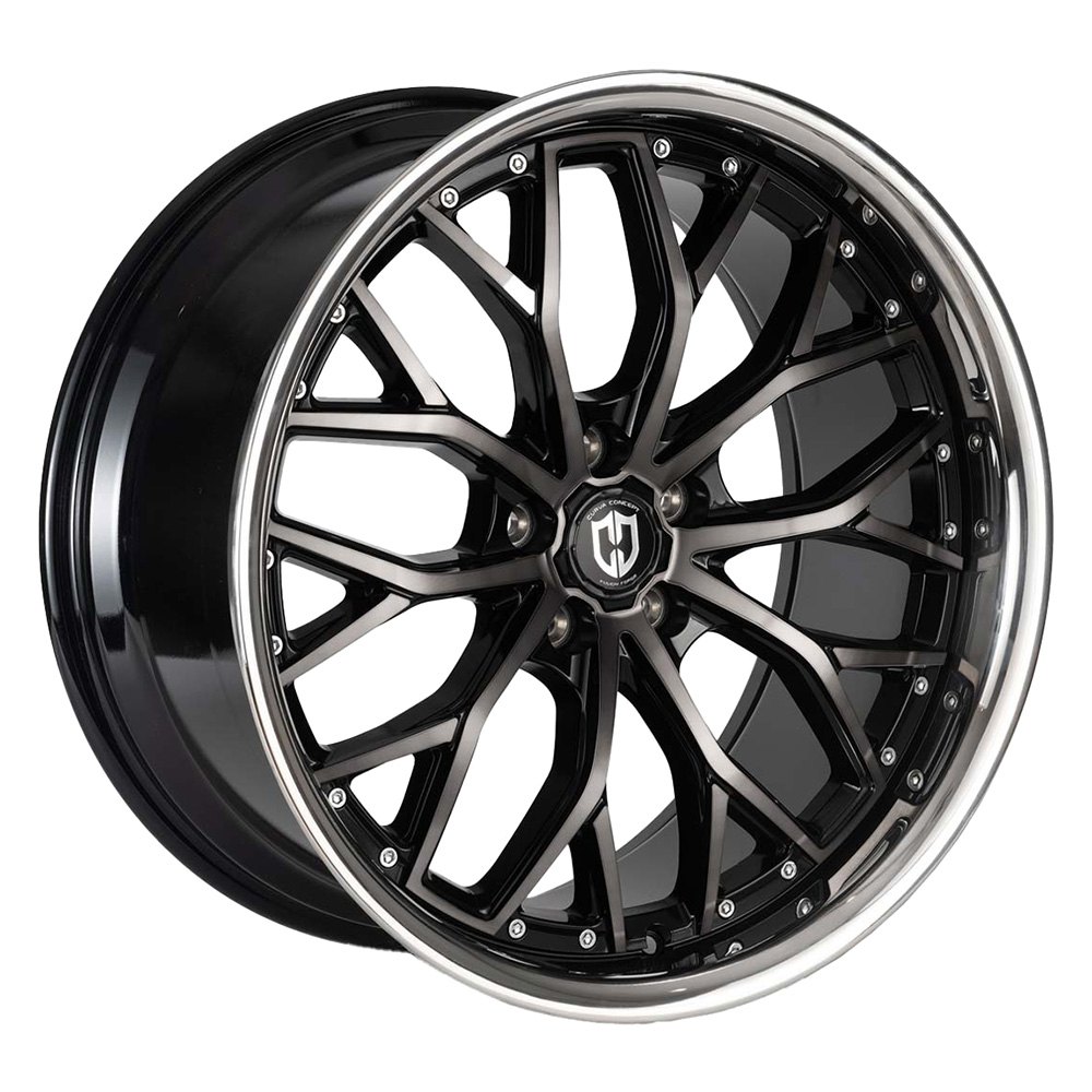 CURVA® CFF76 Wheels - Gloss Black with Machined Face and Dark Tint ...