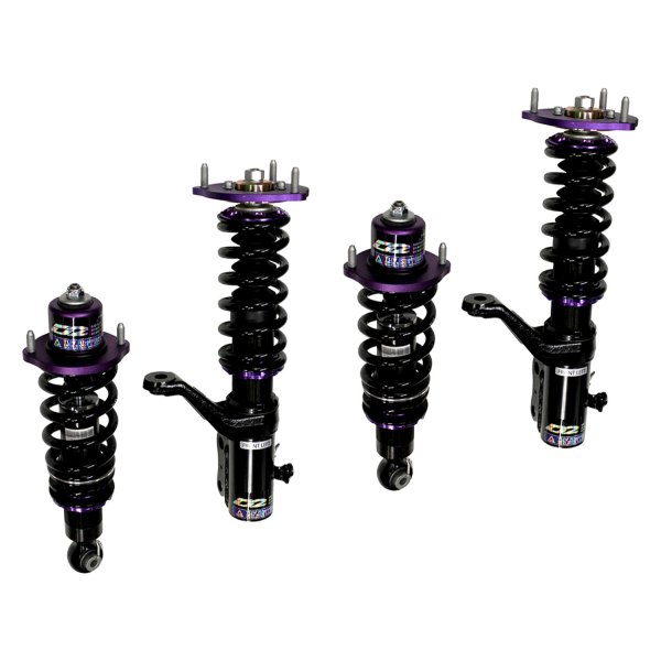D2 Racing® D-AC-11 - 0"-2" x 0"-2" RS Series Front and Rear Coilover Kit