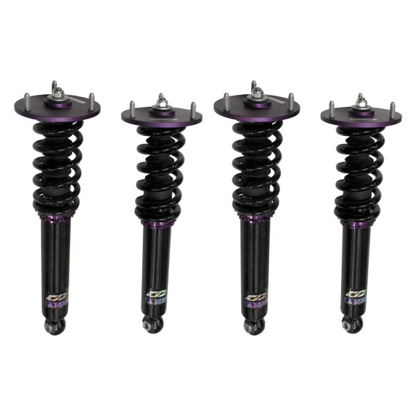 D2 Racing® D-LE-10 - 0"-2" x 0"-2" RS Series Front and Rear Coilover Kit
