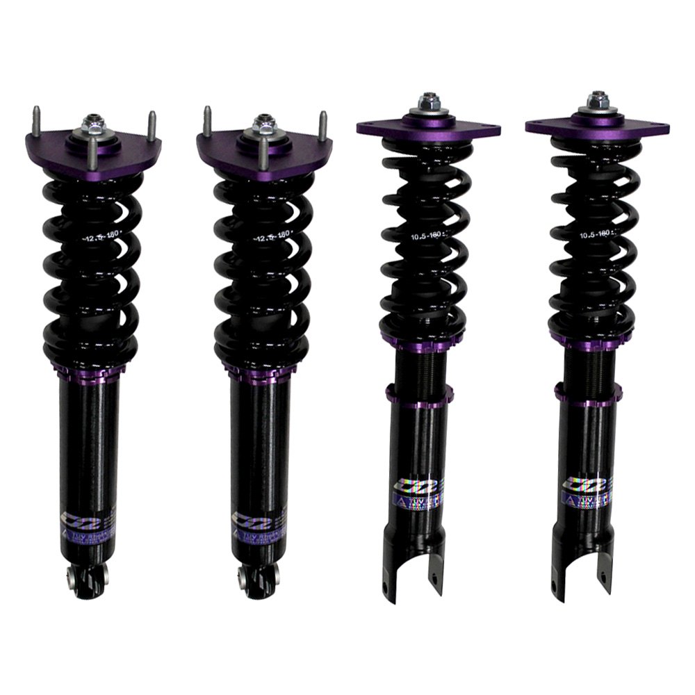 D2 Racing® D-NI-04 - 0"-2" x 0"-2" RS Series Front and Rear Coilover Kit