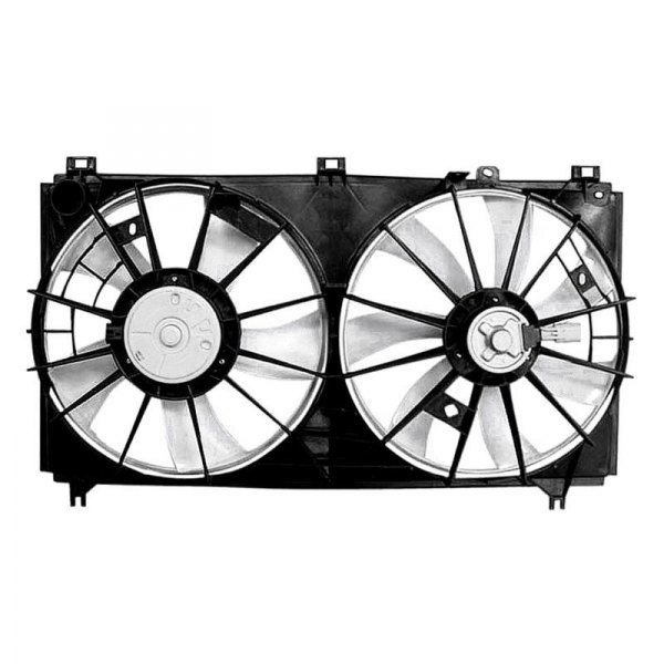 Depo® 32455006000 - Dual Radiator and Condenser Fan Assembly