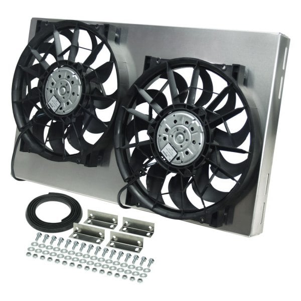 Derale Performance® - Dual Electric Radiator Fan with Aluminum Shroud Kit