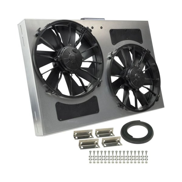 Derale Performance® 66837 - Dual Electric Radiator Fan with Aluminum Shroud