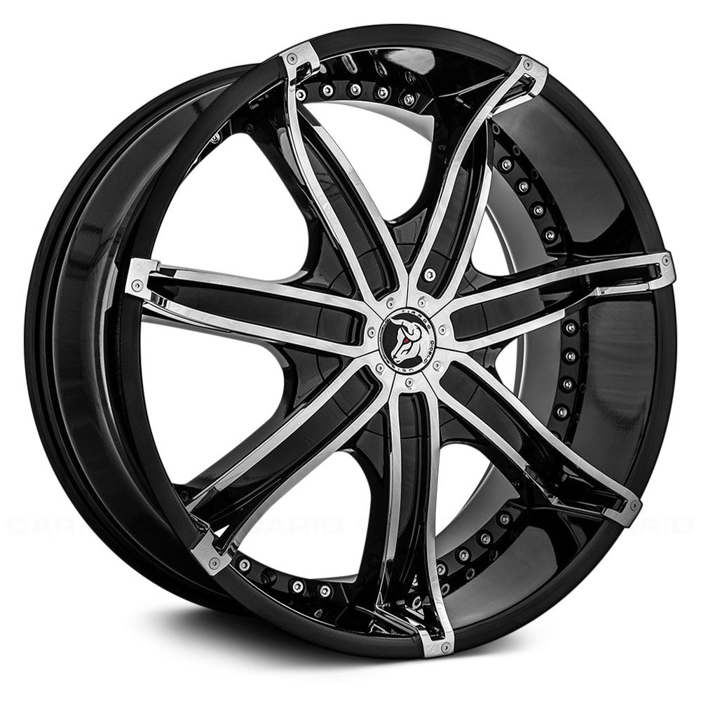 DIABLO® DNA Wheels - Black with Chrome Inserts Rims