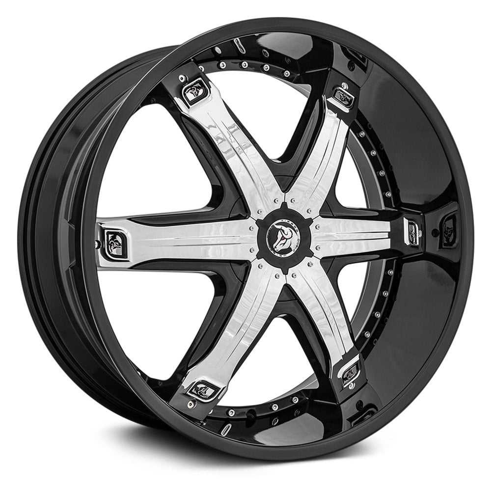 DIABLO® FURY Wheels - Black with Chrome Inserts Rims