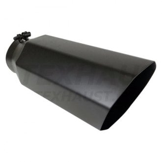 Universal Exhaust Tips - Dual, Double Wall, Rolled Edge, Angle Cut ...