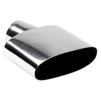 Exhaust Tips | Dual, Double Wall, Rolled Edge, Angle Cut, Rectangular