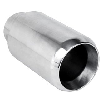 Universal Exhaust Tips - Dual, Double Wall, Rolled Edge, Angle Cut ...