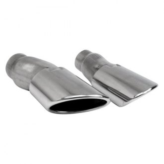 Chevy Exhaust Tips | Dual, Double Wall, Rolled Edge, Angle Cut
