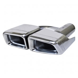 Universal Exhaust Tips | Dual, Double Wall, Rolled Edge, Angle Cut ...