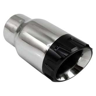 Universal Exhaust Tips - Dual, Double Wall, Rolled Edge, Angle Cut ...
