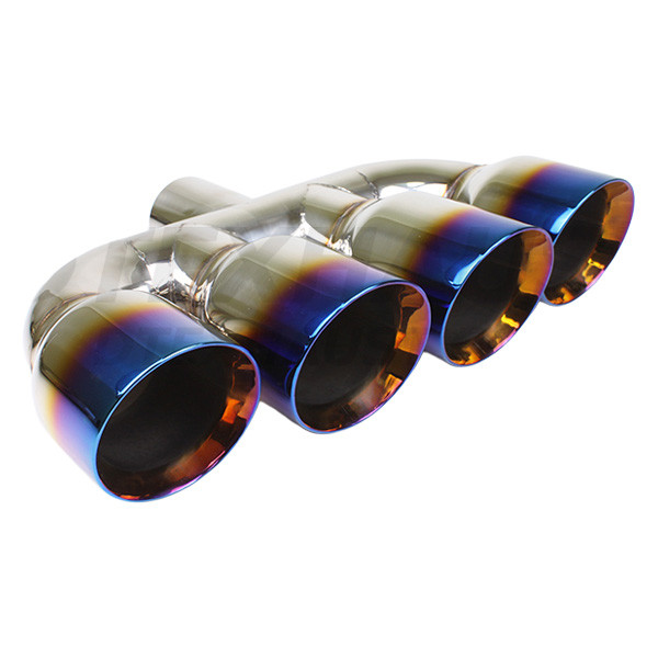 Different Trend® DT-25228BF - Blue Flame Series Round Quad Exhaust Tip ...